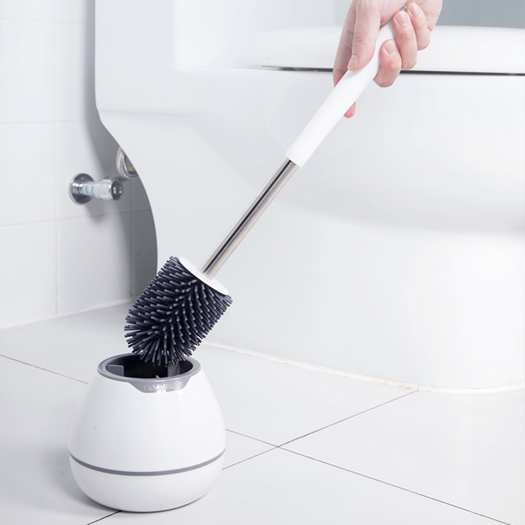 Boomjoy B5 Toilet Brush Holder Set Silicone Bathroom Washroom Cleaning